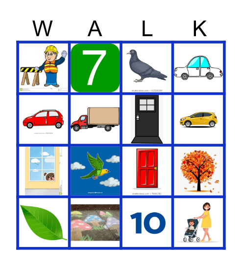 Walk Bingo Card