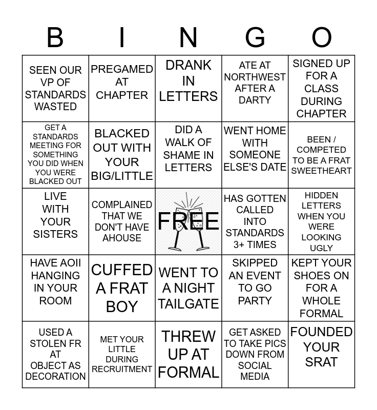 ALPHA O Bingo Card