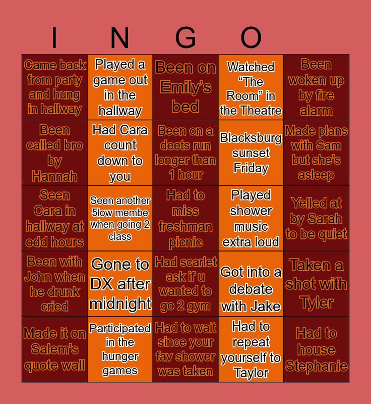 OFFICIAL 5low Bingo Card