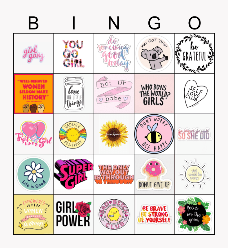 Women's Empowerment Bingo Card