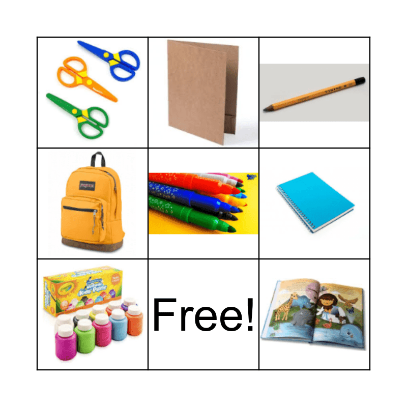 ÚTILES ESCOLARES Bingo Card