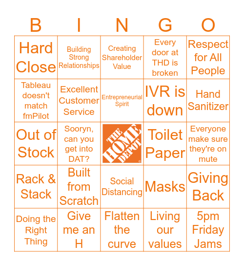 Building Envelope Bingo Card