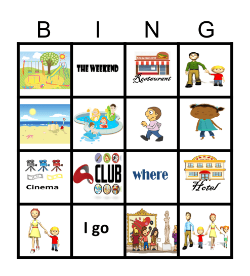 The weekend Bingo Card