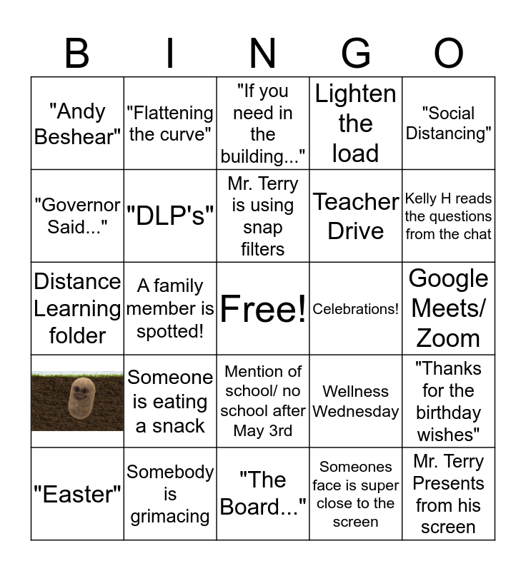 Staff Meeting Bingo! Bingo Card