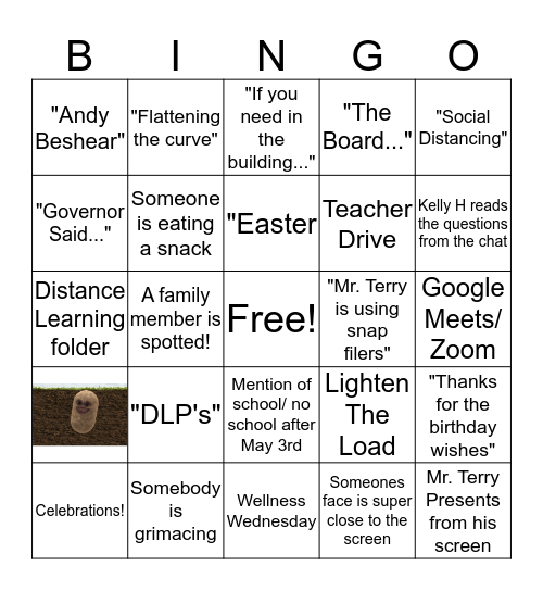 Staff Meeting Bingo! Bingo Card