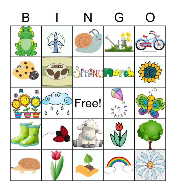 Spring Bingo Card