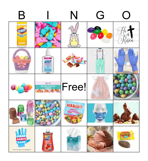 Virtual Easter Bingo Card