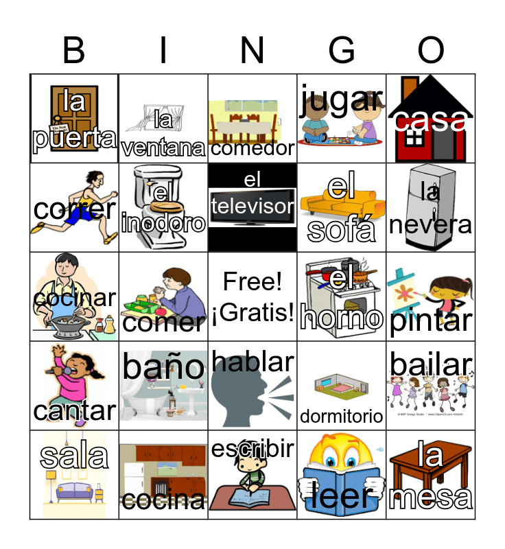La Casa Bingo Card