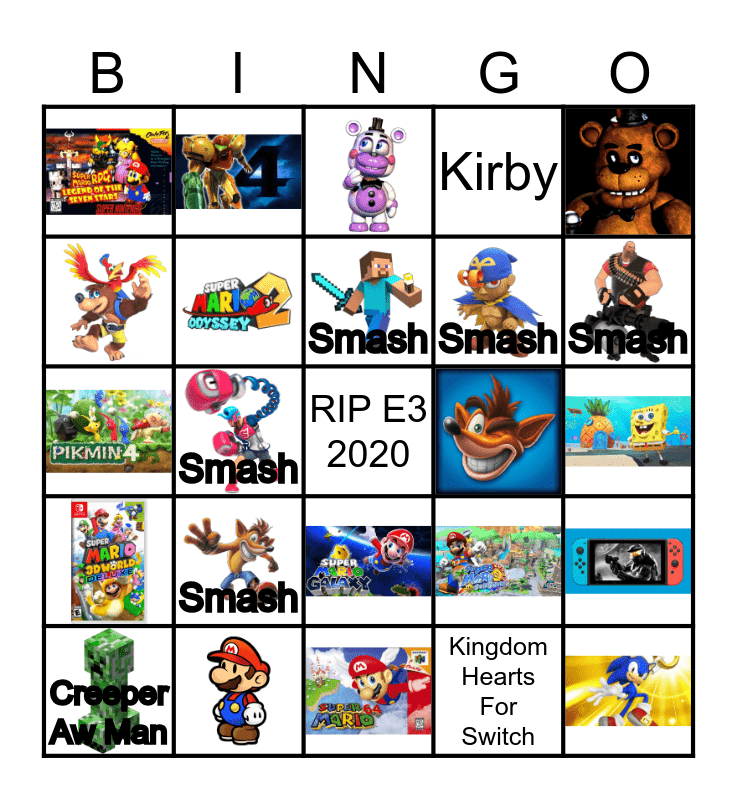 IGN Summer Of Gaming 2020 Bingo Card