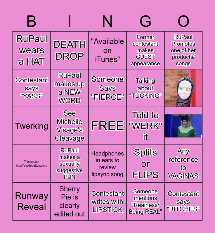 OiT | RuPaul's Drag Race BINGO Card