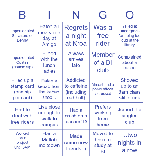 BI BINGO Card