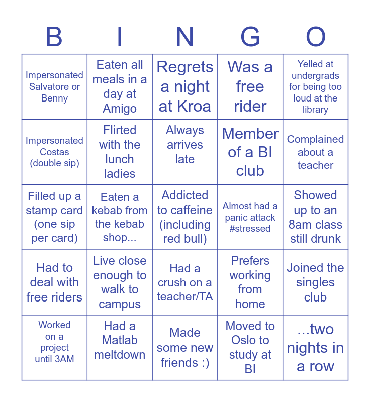 BI BINGO Card