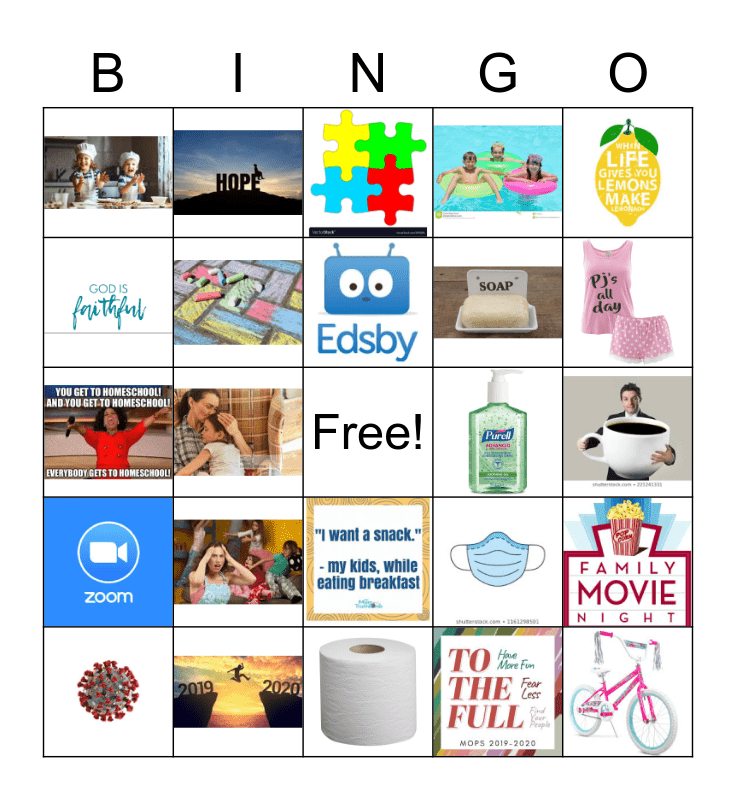 Quarantine BINGO Card