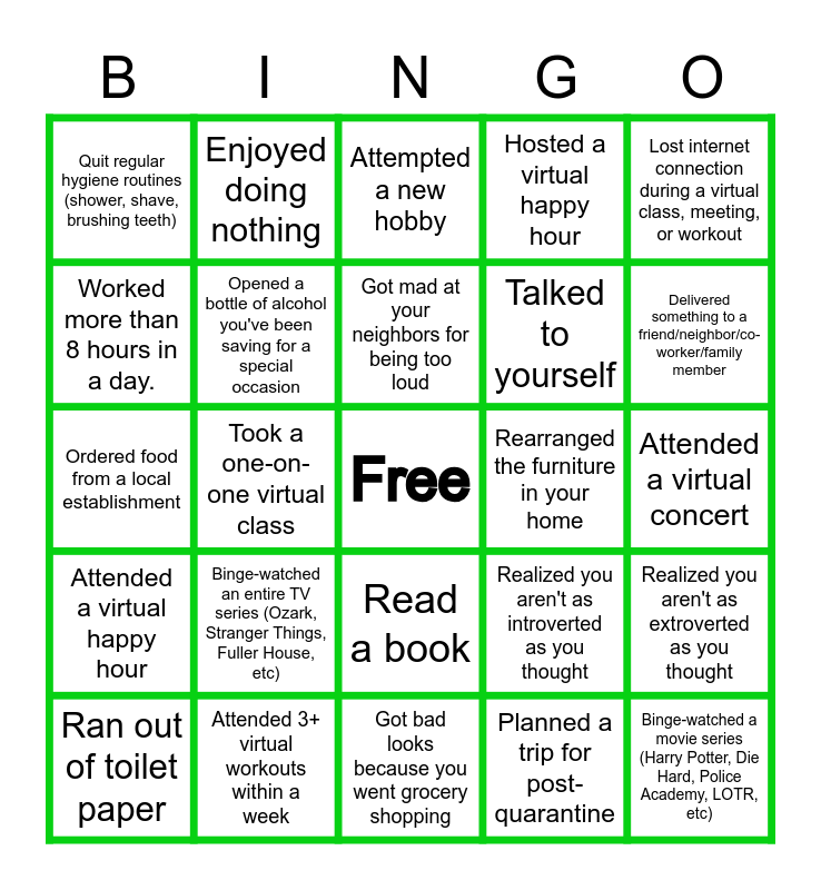 Pike13 Virtual Bingo Card