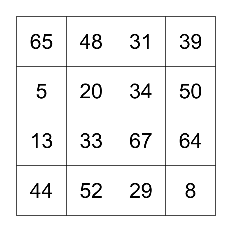 Geprüft von Herr Bingo Card