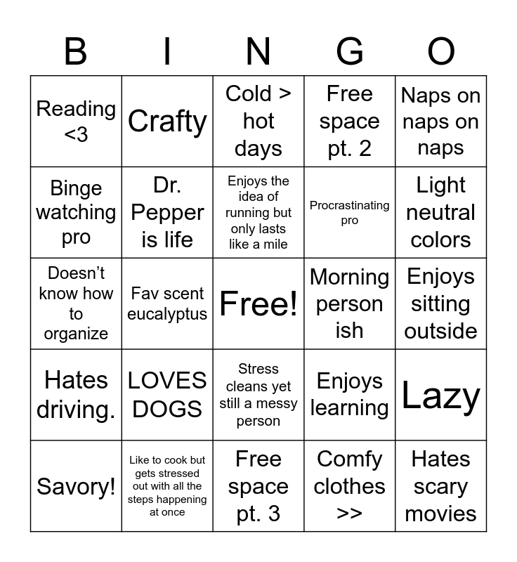 Grace Bingo Card