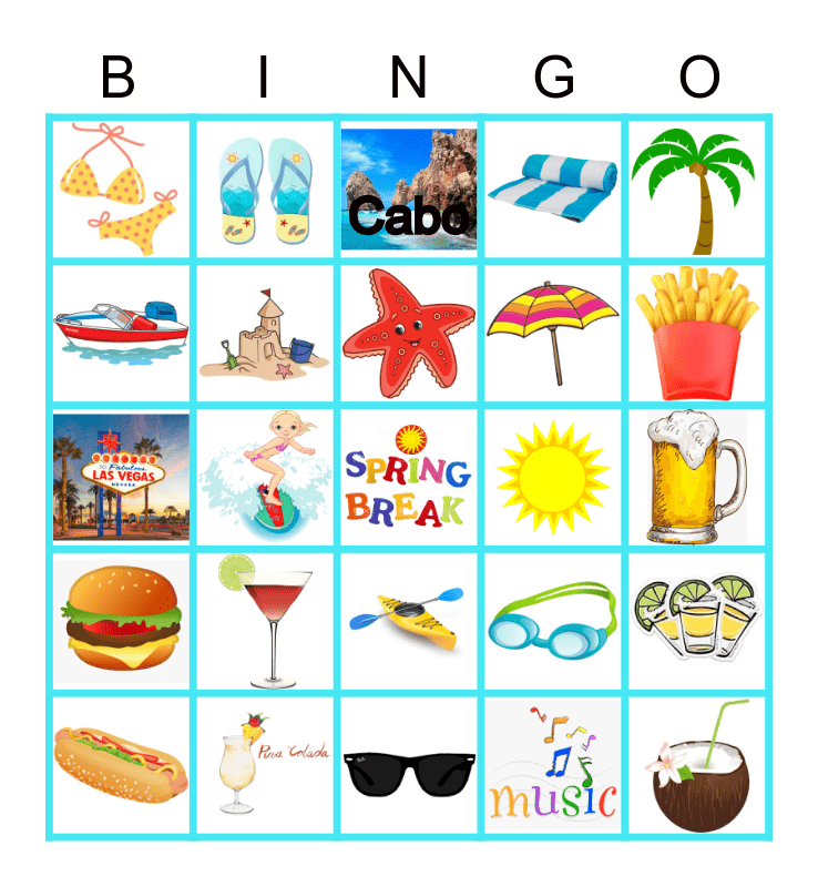 MoxiWorks Spring Break Bingo Card