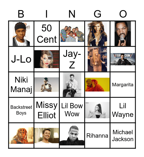 Celebrity Bingo Card