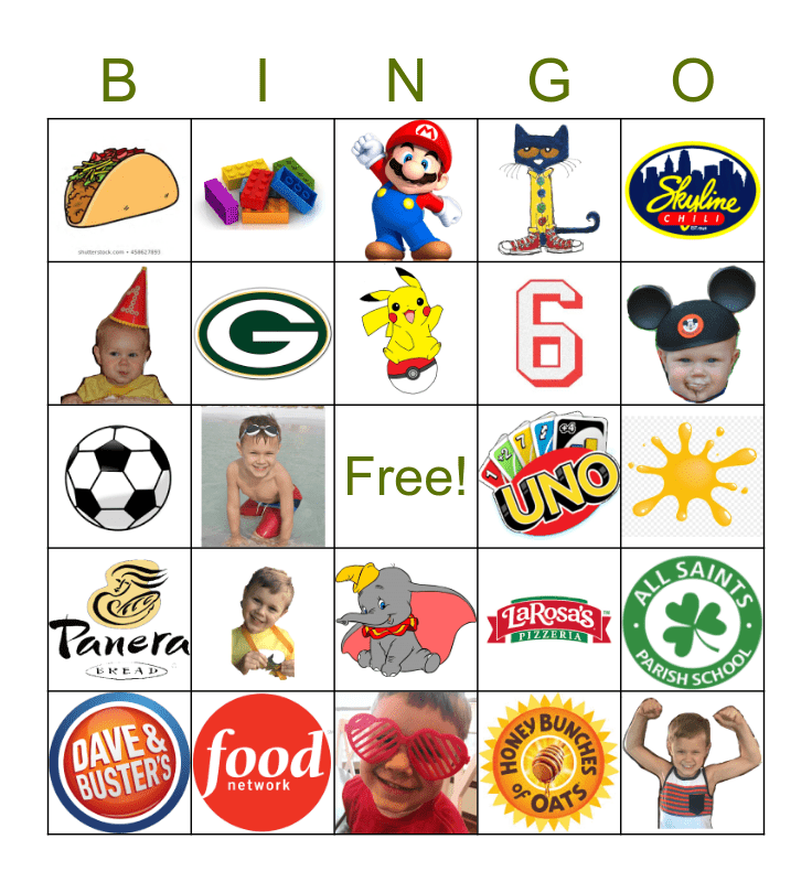 JACK IS SIX!! Bingo Card