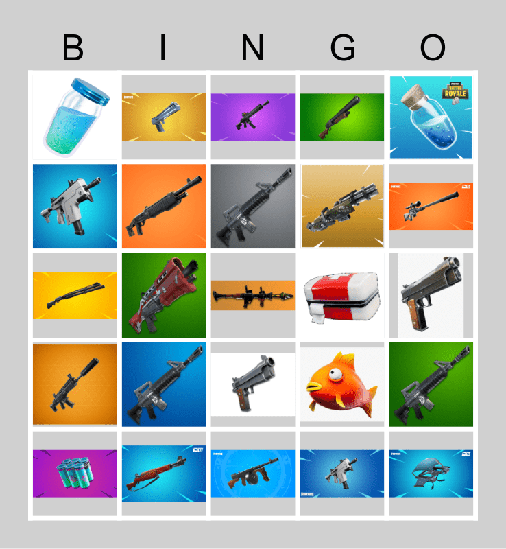 Fortnite Bingo Card