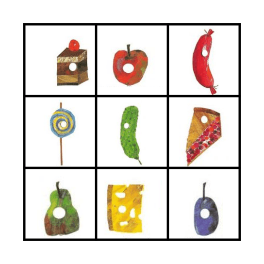 The Very Hungry Caterpillar Bingo Card