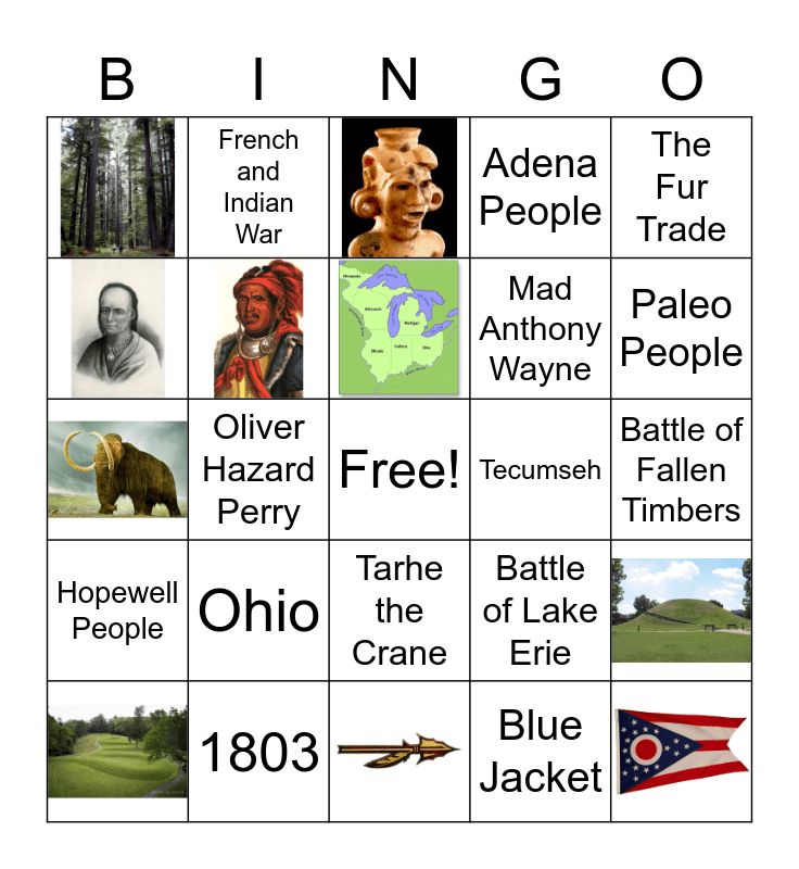 Ohio History Bingo! Bingo Card