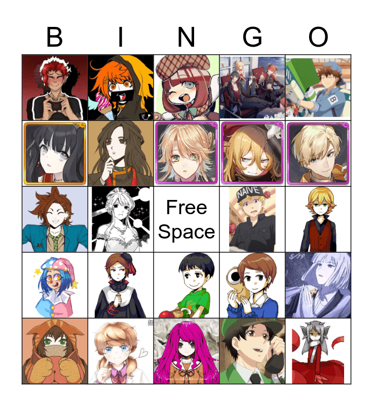 Favorite Character Bingo Card