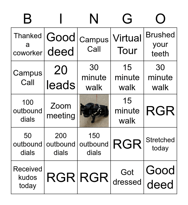 Let's Play Bingo! Bingo Card