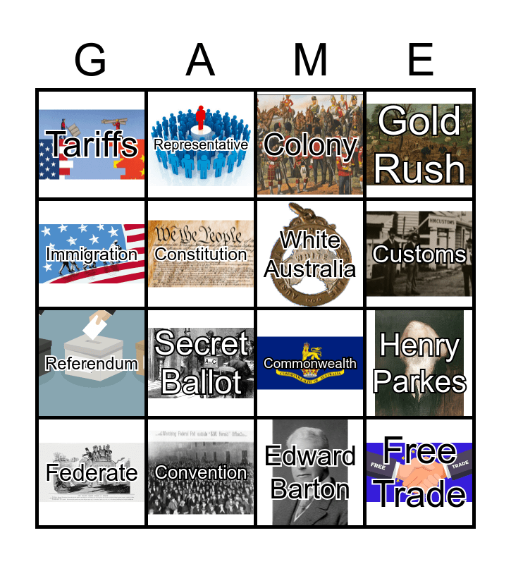 Federation Bingo Card