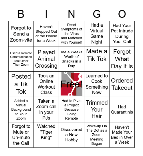 Learning Remote Bingo Card