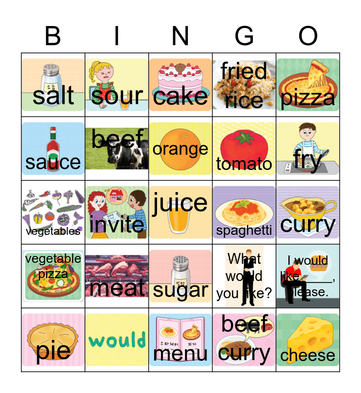 Listening Game Bingo Card