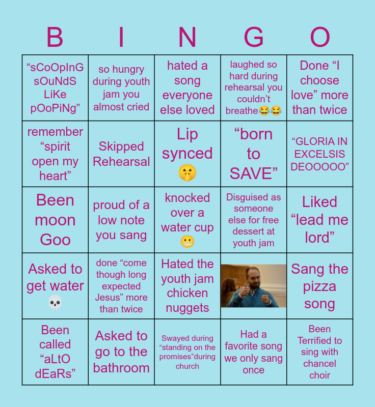 Cappella Bingo Card