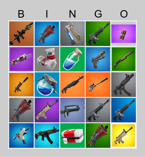 Fortnite Bingo Card