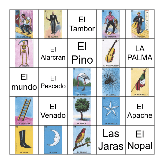 Loteria Bingo Card
