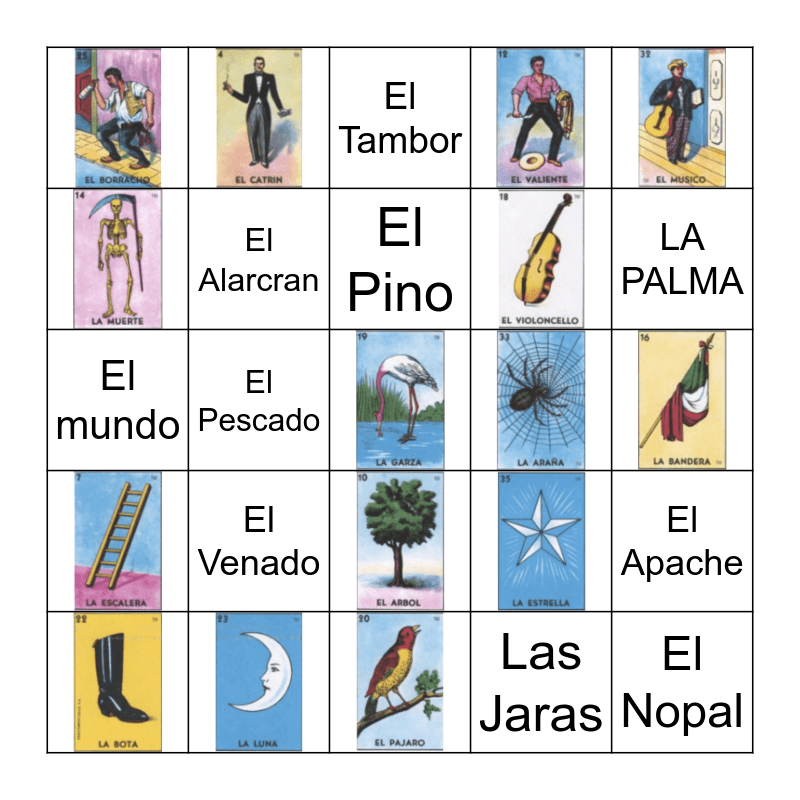 Loteria Bingo Card