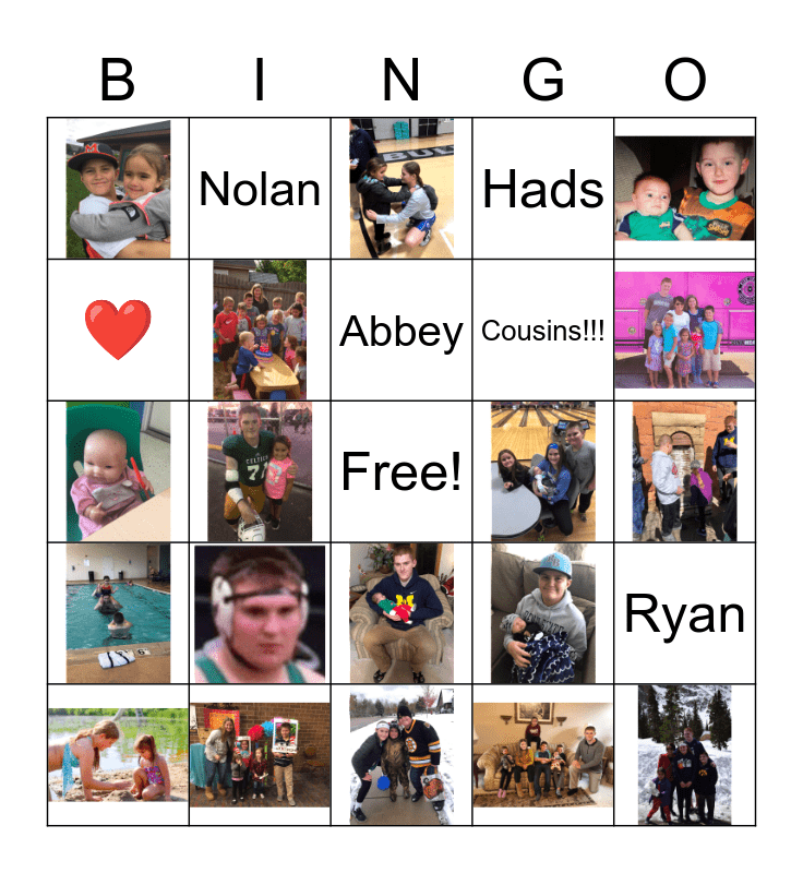 Cousins!! Bingo Card