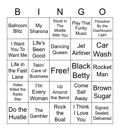 Round 2 - Michelle Bingo Card
