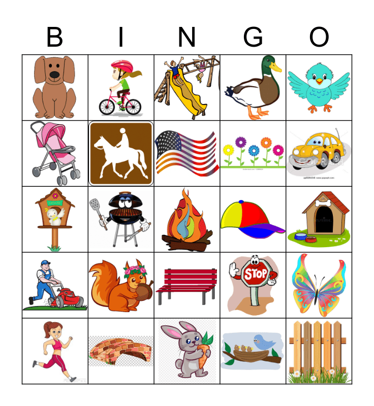 Bike Trip Bingo Card