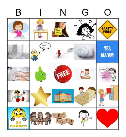 Responsibility BINGO Card