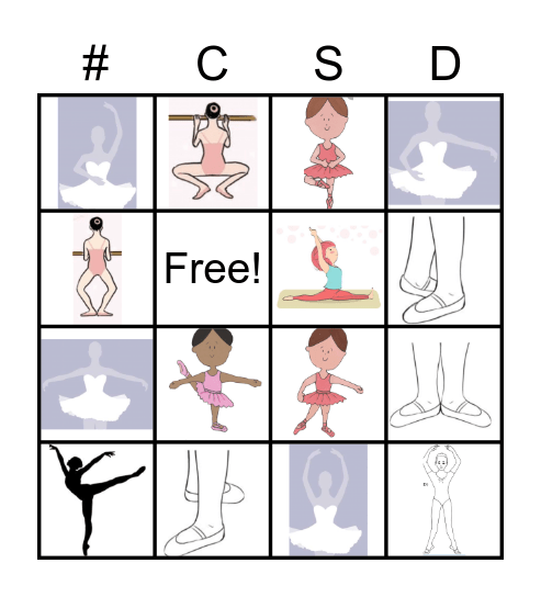 Ballet Bingo Card