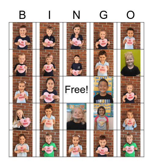 Preschool Bingo Card
