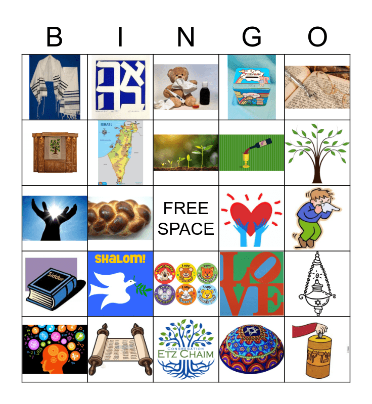 Jewish Life Vocabulary Bingo Card