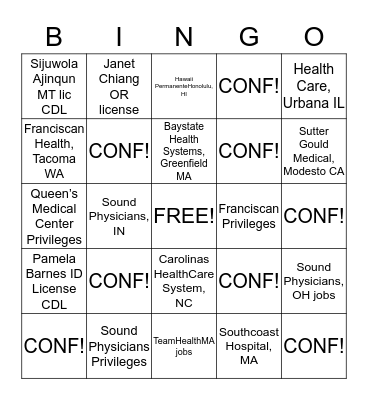 Hospital Bingo Cards on Bingo Baker