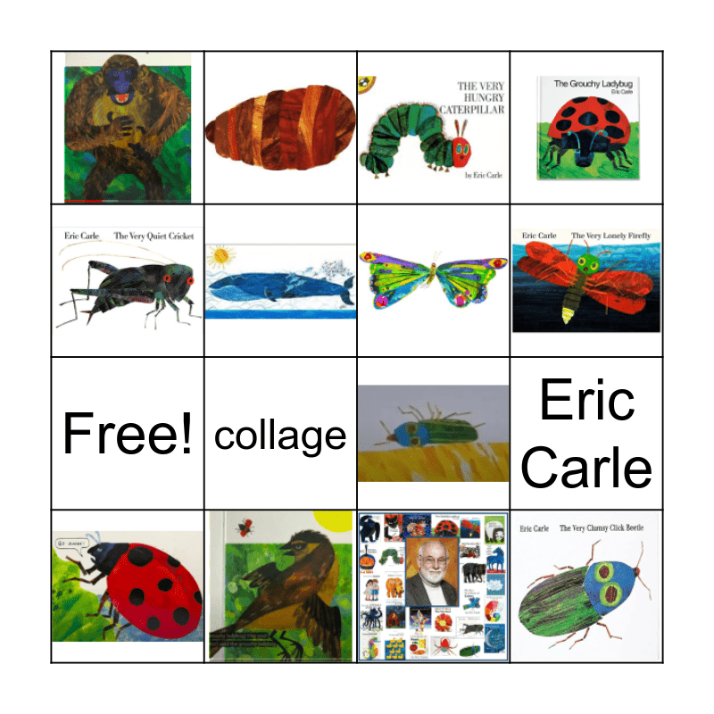 Eric Carle Bingo Card