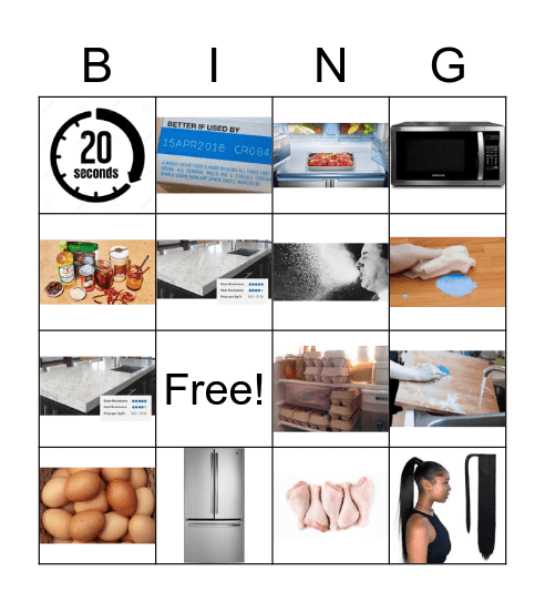 Food Safety Bingo Card