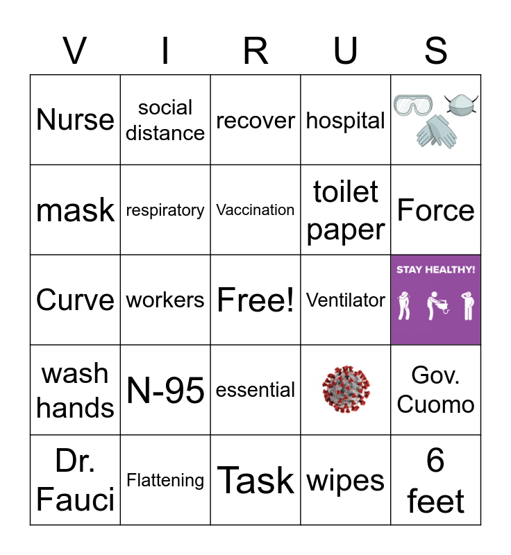 Covid-19 Bingo Card