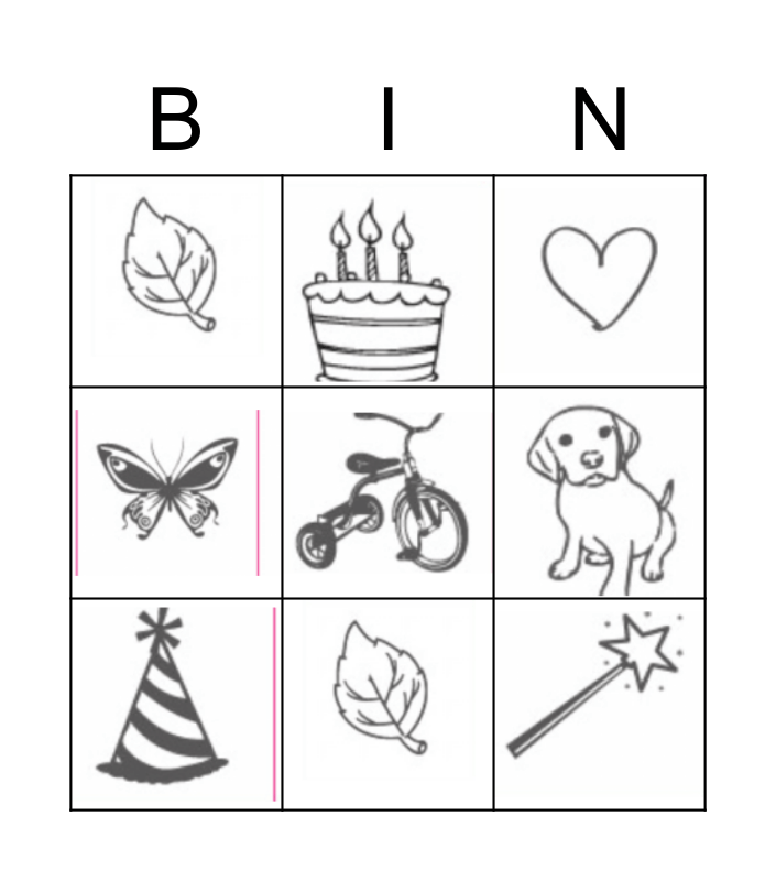 Birthday Bingo Card