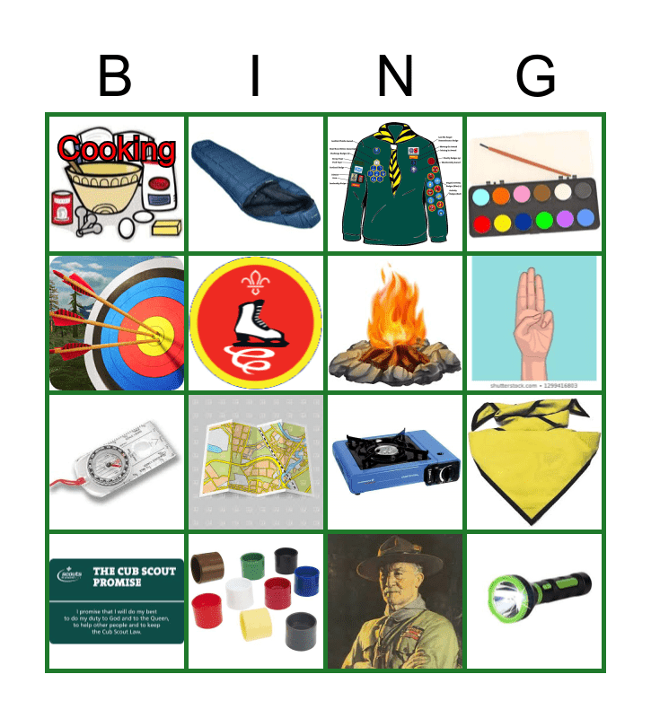 Cub Bingo Card