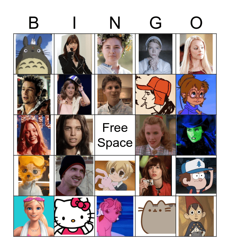 Favorite Character Bingo Pt. 2 Bingo Card