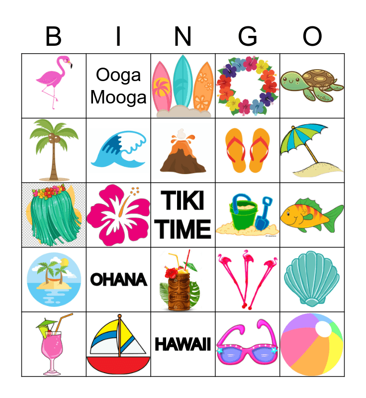 IT'S TIKI TIME Bingo Card